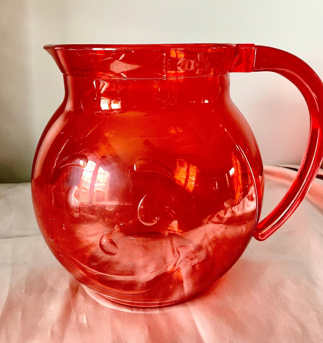 Vintage Kool-aid Man 94.6 Oz Clear Red Plastic Kool-aid Pitcher by ...