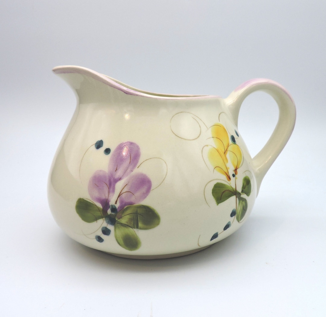 Hand Painted Ceramic Pitcher Signed Made in Portugal Pottery Mark R3315 ...