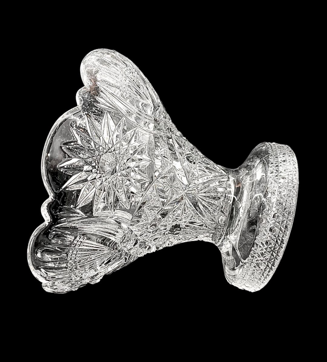 EAPG Pedestal Punch Bowl Stand/compote Geometric Starburst and Arch ...
