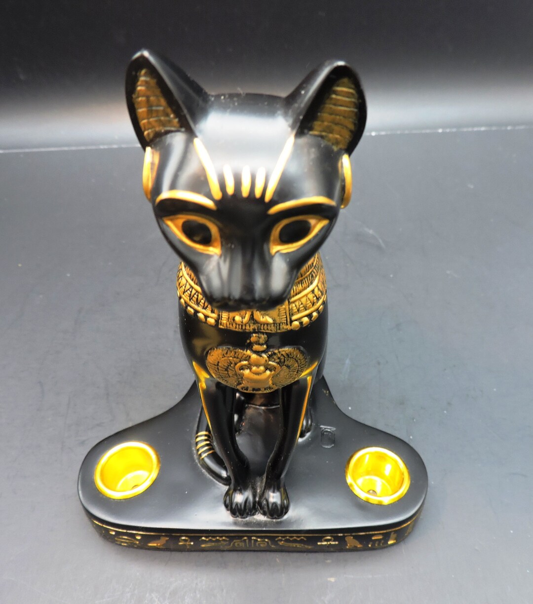 Veronese Egyptian Goddess Bastet Statue Double Candle Holder Summit Collection Etsy
