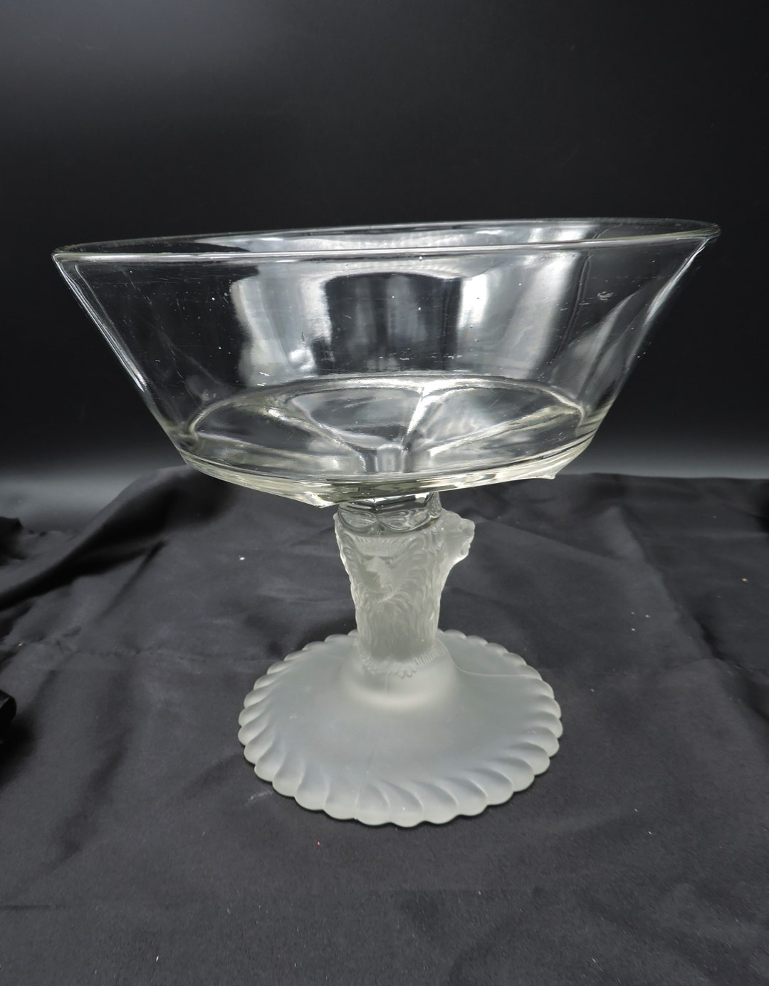 Antique Gillinder & Sons Frosted Lions Head Stemmed EAPG Glass - Etsy