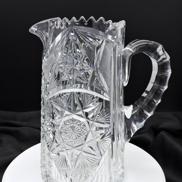 Antique Crystal Pitcher - Etsy