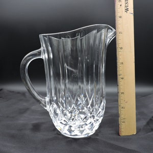 Royal Crystal Rock Opera Blown Cut Clear Glass Crystal Pitcher Diamond ...