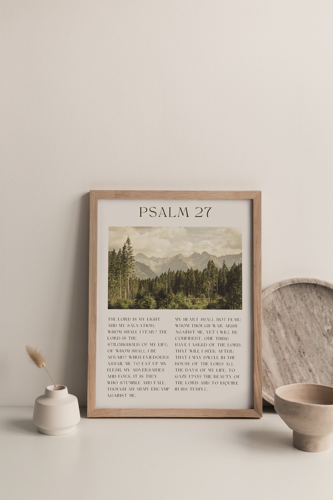 Psalm 27 Wall Art: Christian Home Decor (digital Download) - Etsy