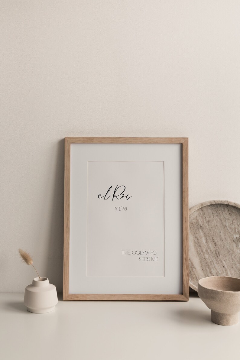 El Roi Wall Print Names of God Christian House Art - Etsy