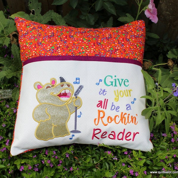 Reading Pillow Embroidery Designs - Etsy