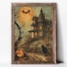 Primitive Halloween Decor - Vintage Retro Rustic Haunted House With ...