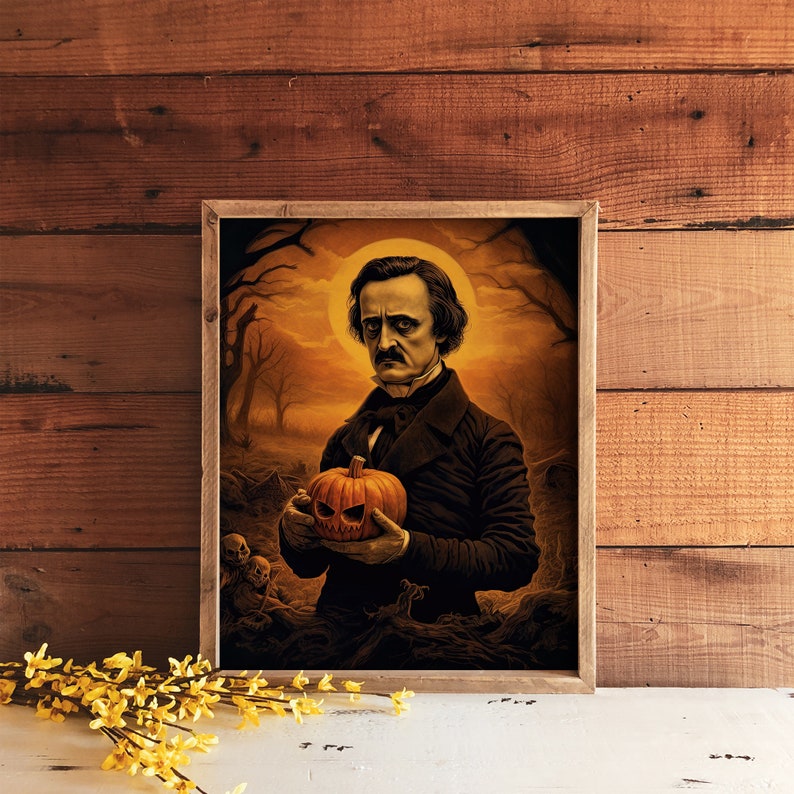 Edgar Allan Poe Halloween Printable Art Digital Download Print October ...