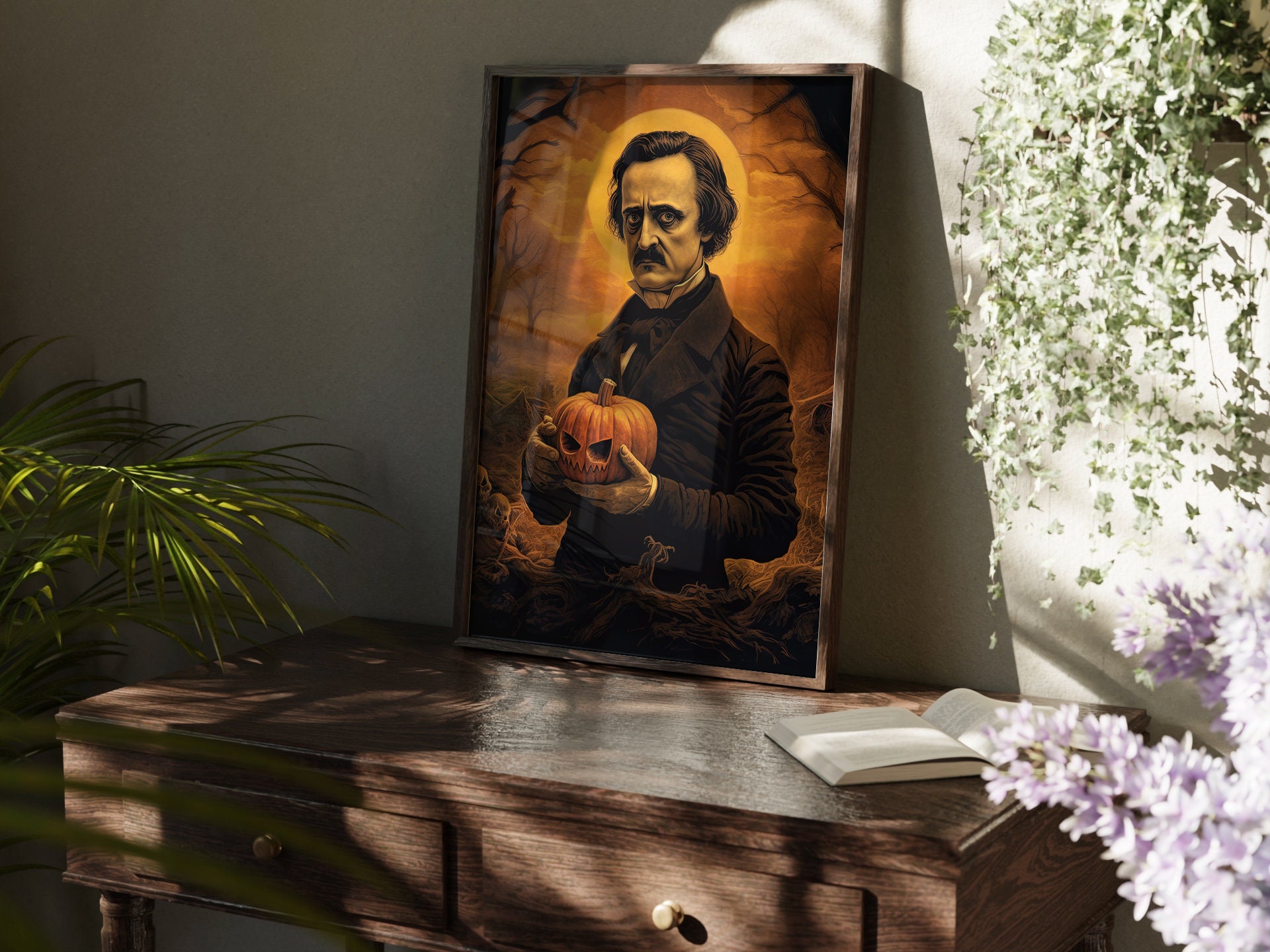 Edgar Allan Poe Halloween Printable Art Digital Download Print October ...
