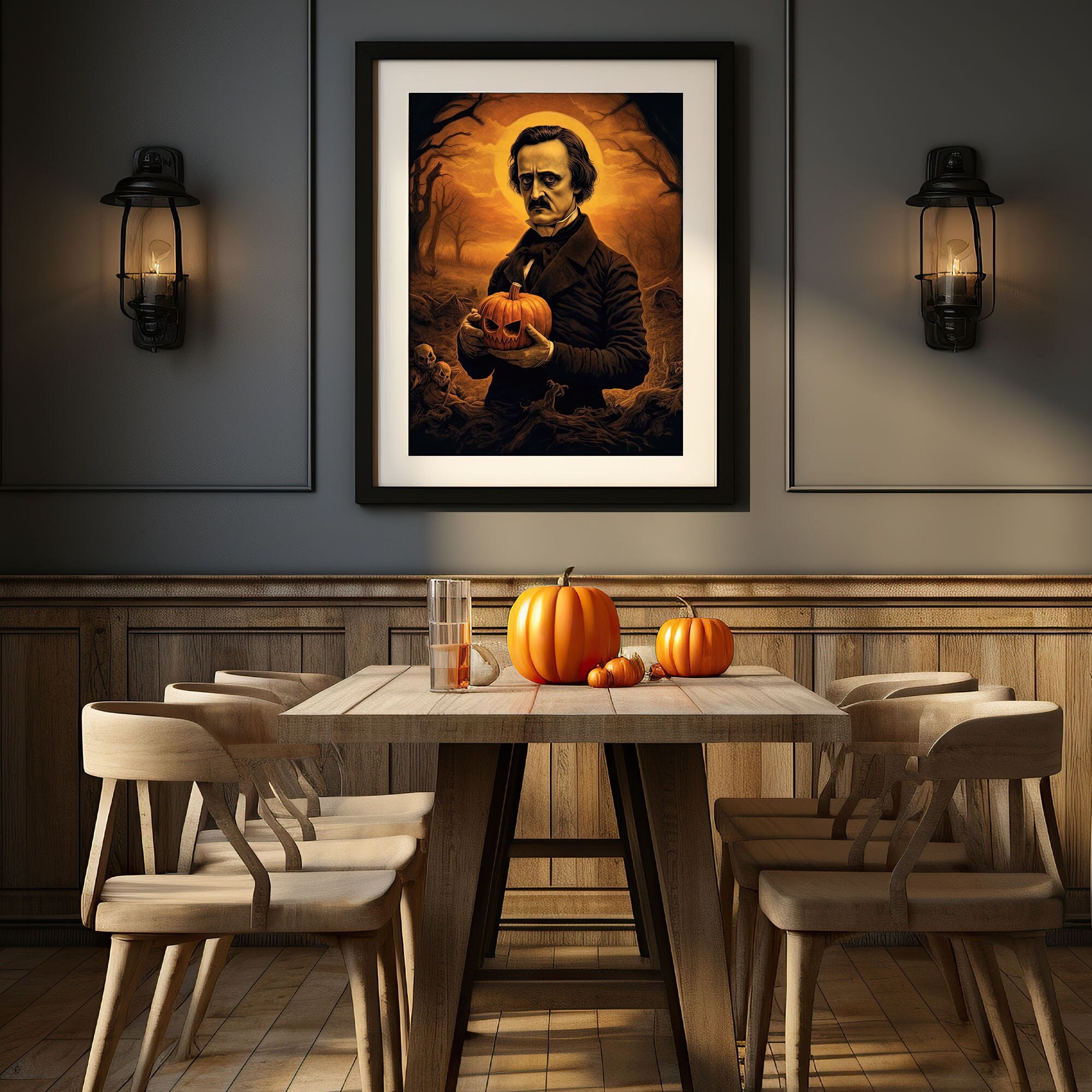 Edgar Allan Poe Halloween Printable Art Digital Download Print October ...