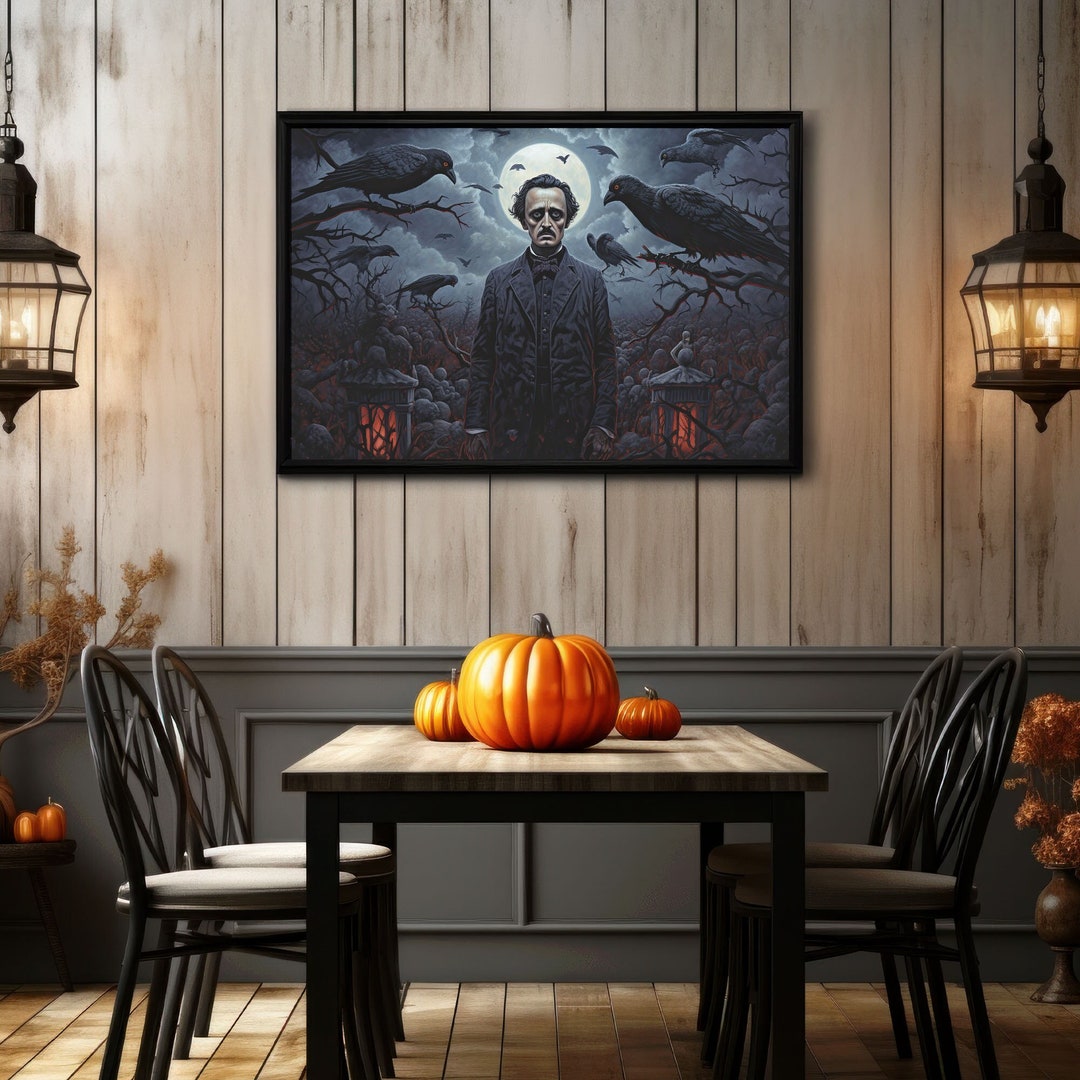 Edgar Allan Poe Halloween Printable Art Digital Download Print 5 Sizes ...