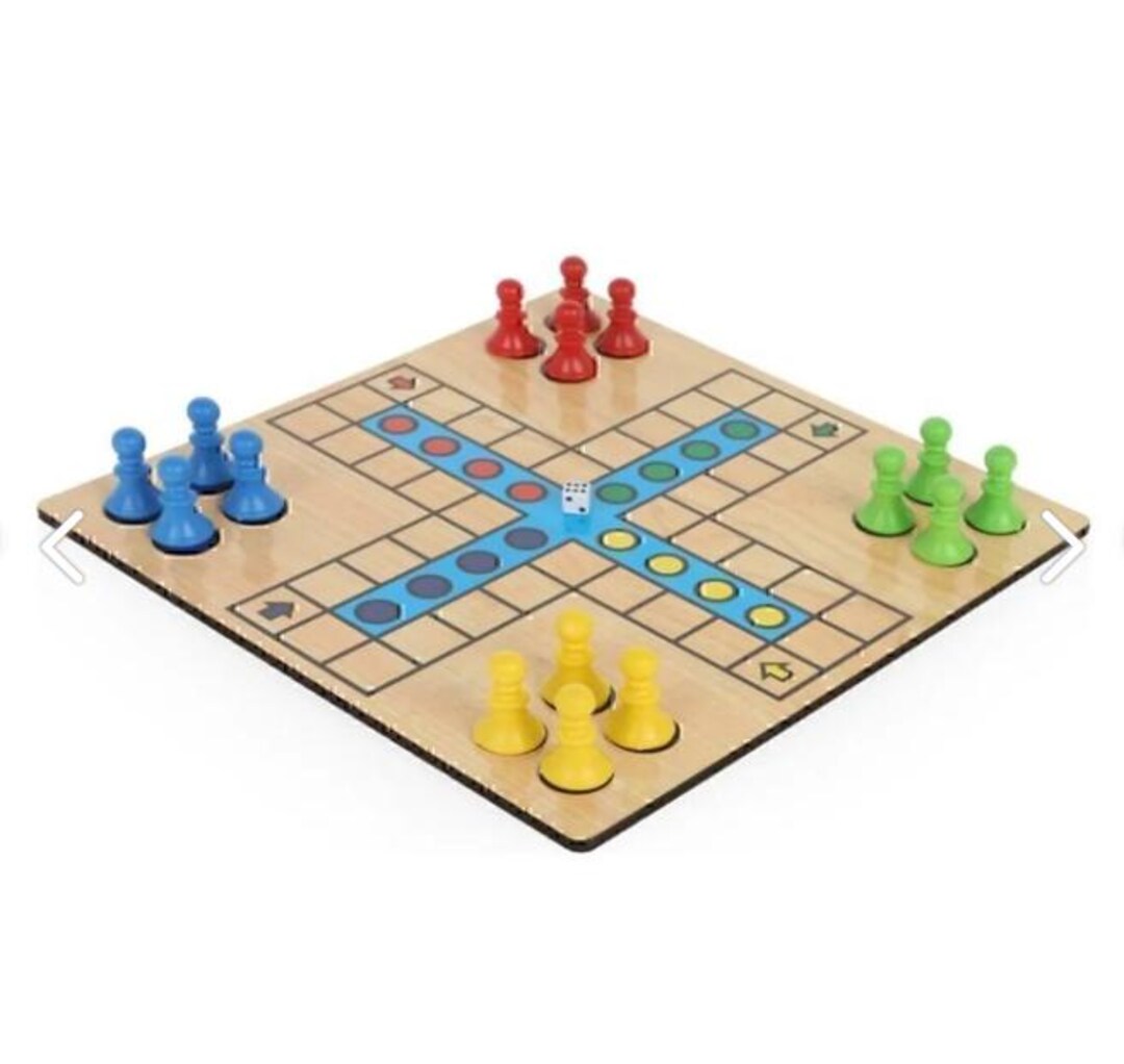 Wooden Ludo Box Game - Etsy