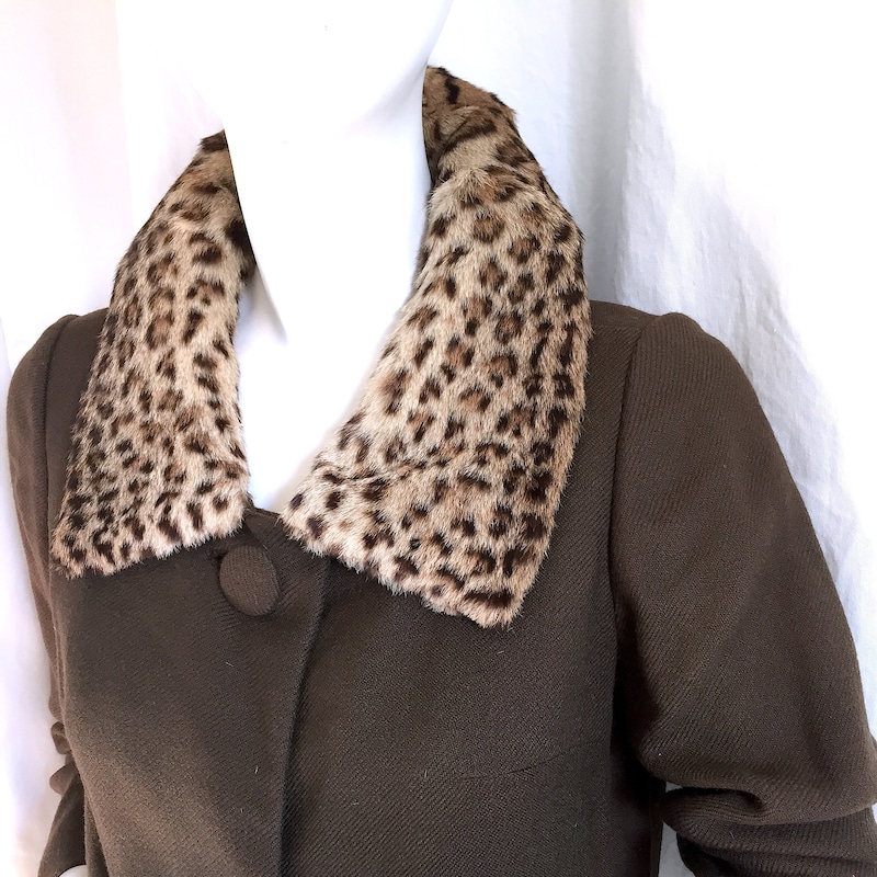 60s Leopard Winter Coat - Etsy