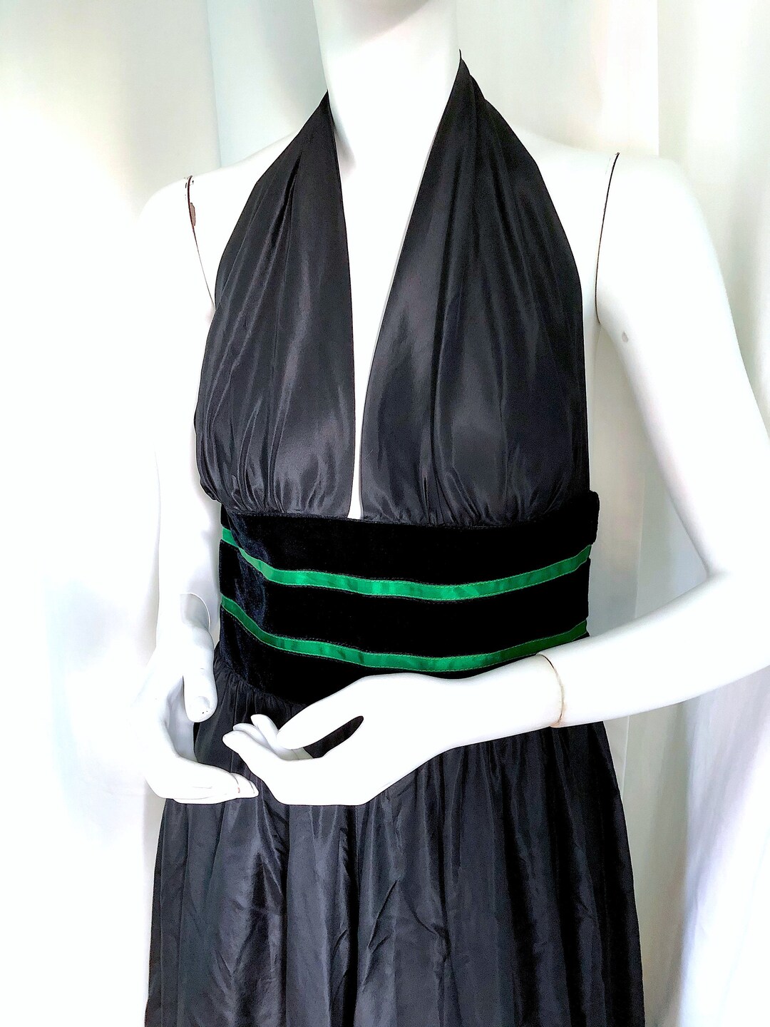 LANVIN COUTURE Evening Dress 70s Bohemian Gown Black Silk - Etsy