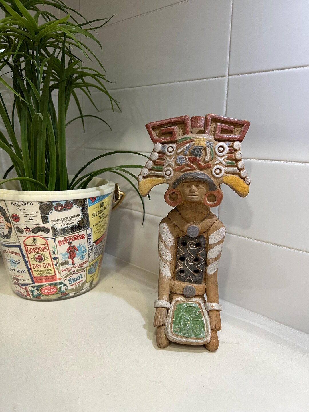 Vintage Mayan Mexican Aztec Clay Pottery Figurine Whistle Flute - Etsy