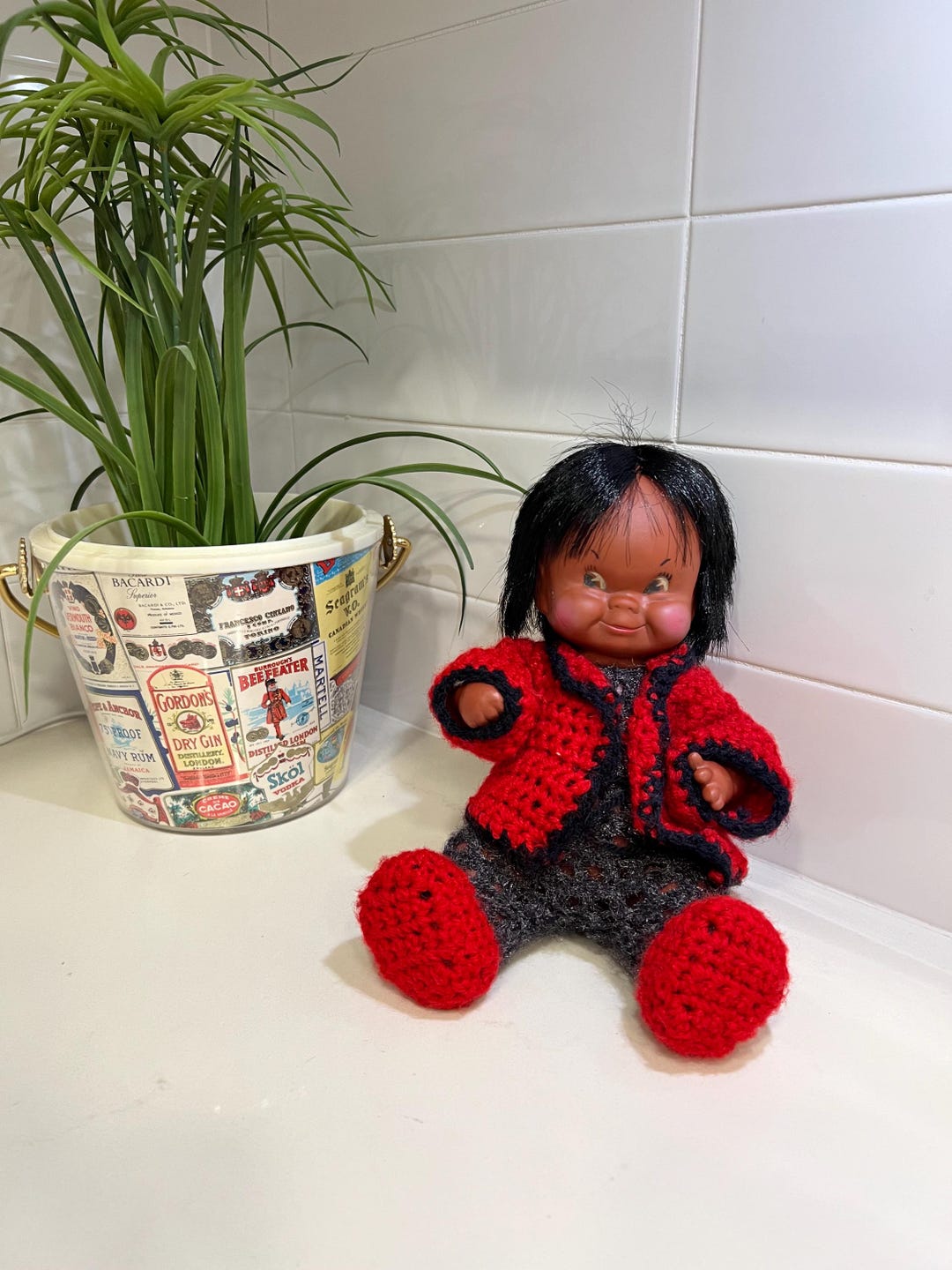 Vintage 1960s Regal Canada Indigenous Aboriginal Native Toy Doll W ...