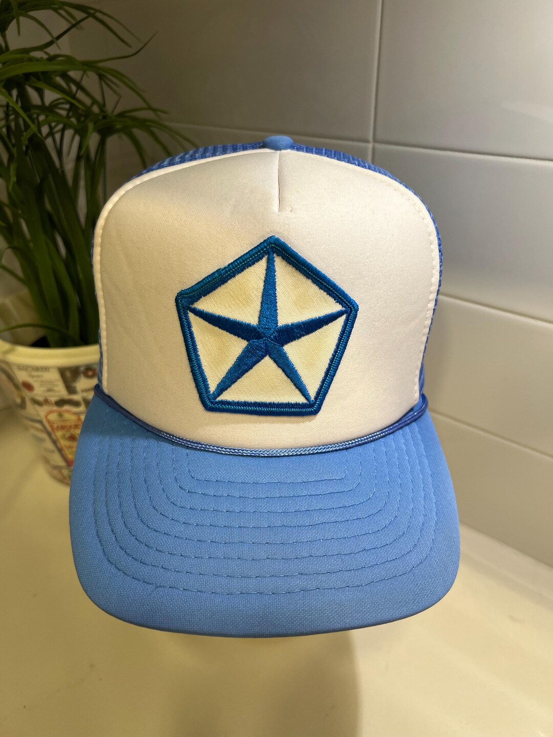 Vintage 1980s Chrysler Dodge Plymouth MOPAR Logo Baby Blue/white ...