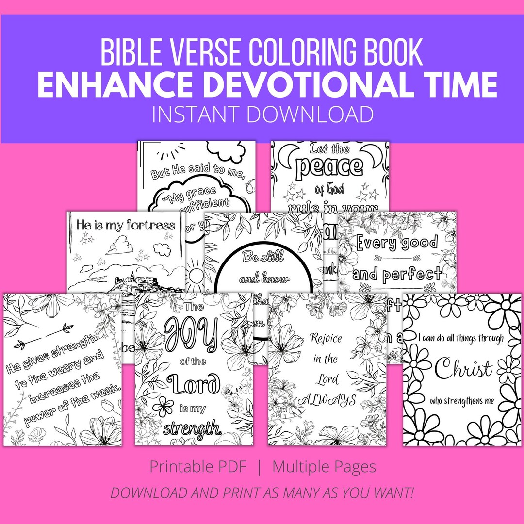 Bible Verse Coloring Pages, Scripture Coloring Pages, Spiritual ...