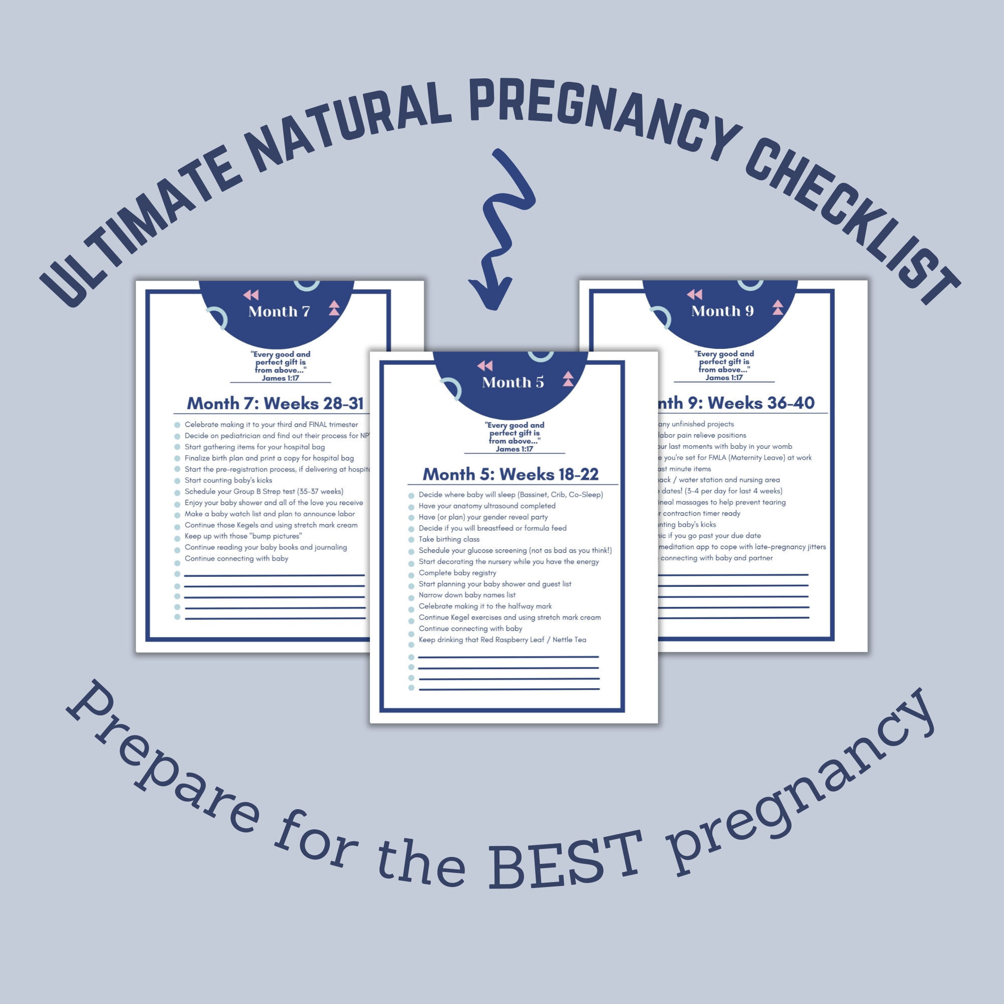 Ultimate Pregnancy Checklist / Monthly Pregnancy Checklist / Pregnancy ...