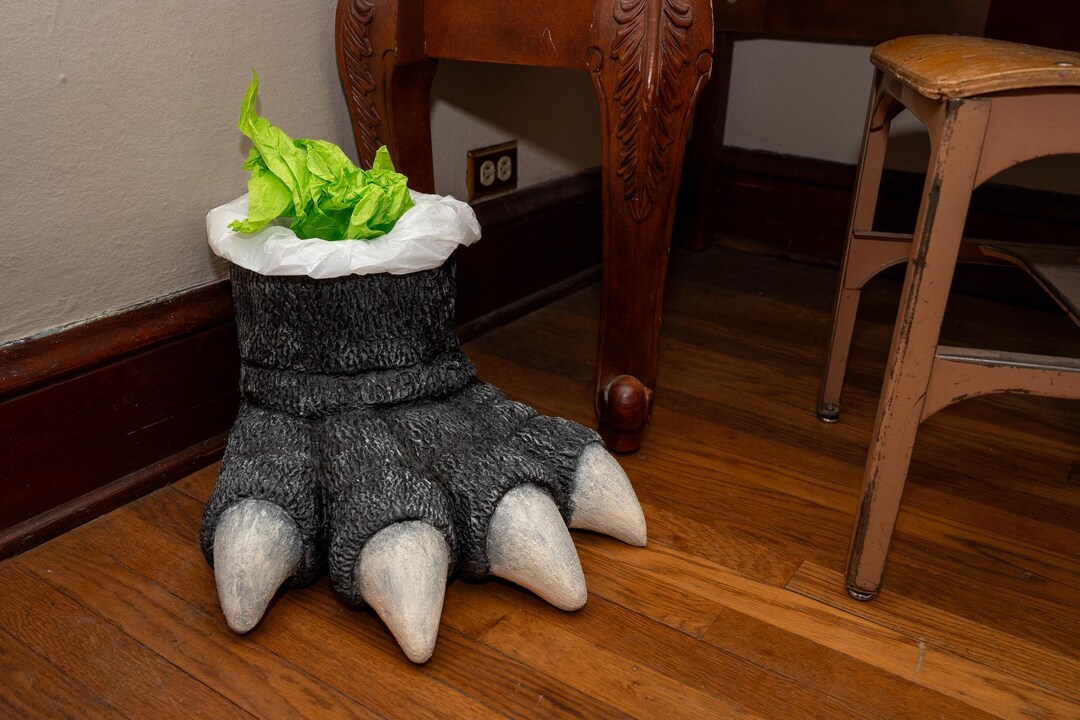 GODZILLA Faux Taxidermy Foot Trashcan. - Etsy