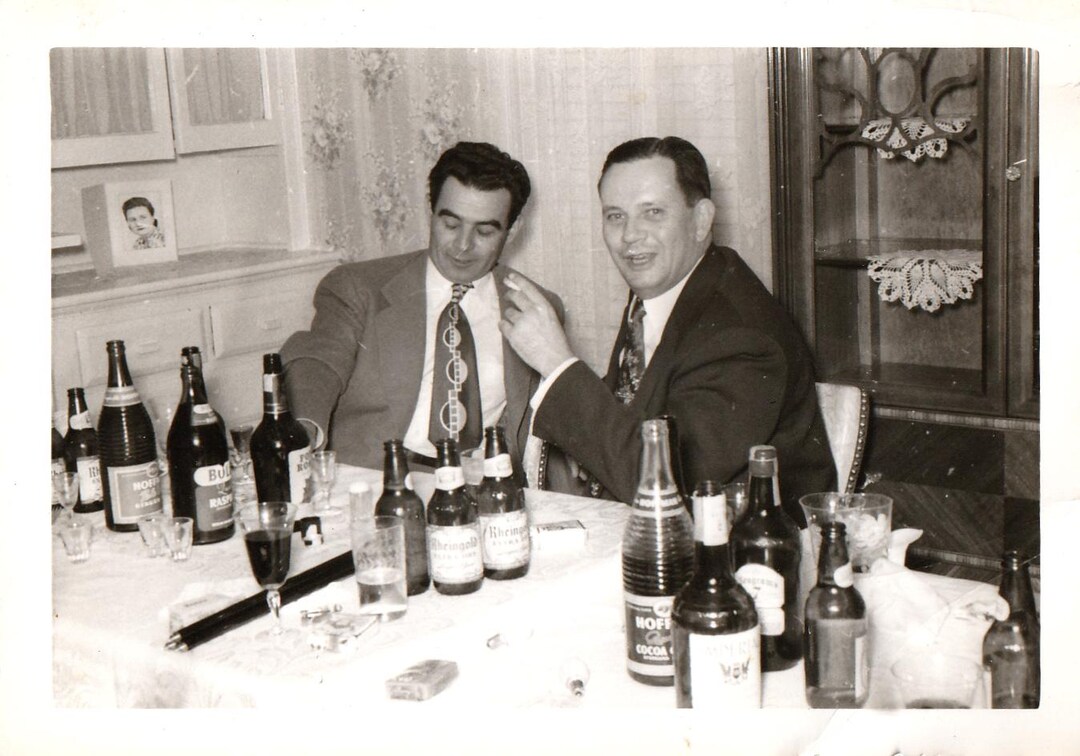 Vintage Snapshot, Tipsy Men, Taste Testing, Cocktails, Angry Woman ...