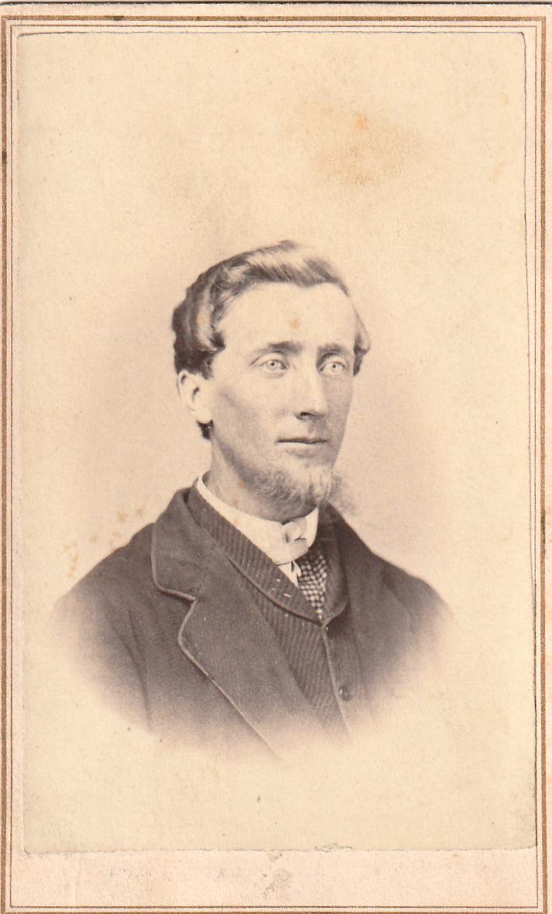 Antique Photo, CDV Photo, Handsome Man, Detachable Collar, Dunn ...