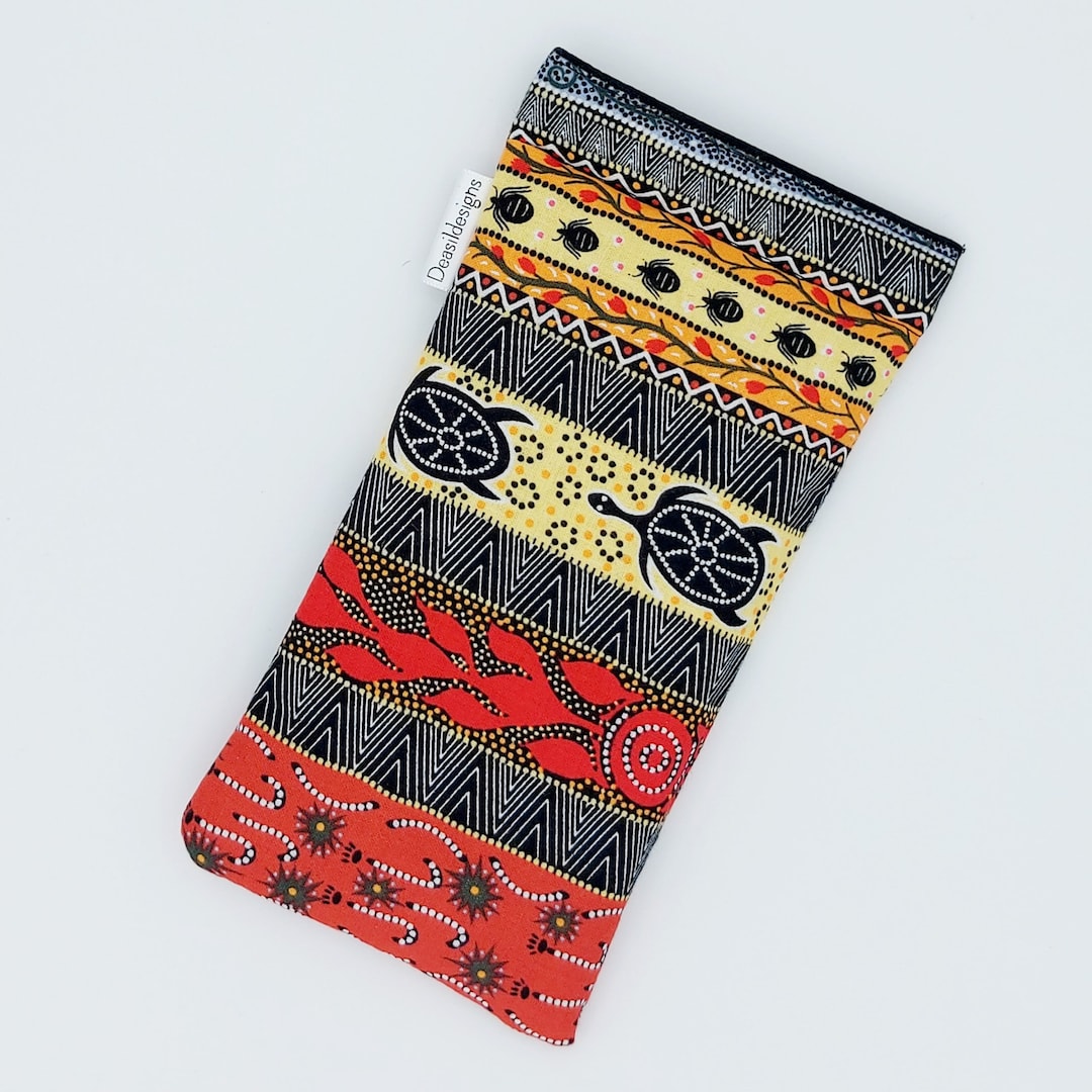 Glasses Case. Aboriginal Fabric Sunglasses Case Australian Design ...