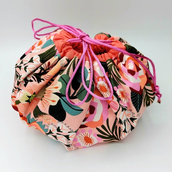 Circular Cosmetic Bag Organiser Make-up Bag Drawstring - Etsy
