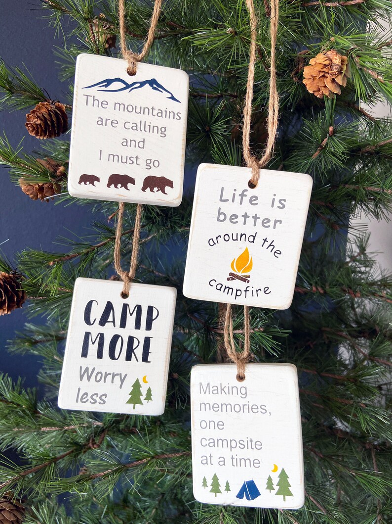 Adventure Time Rustic Wood Christmas Ornaments; Adventure/wanderlust ...