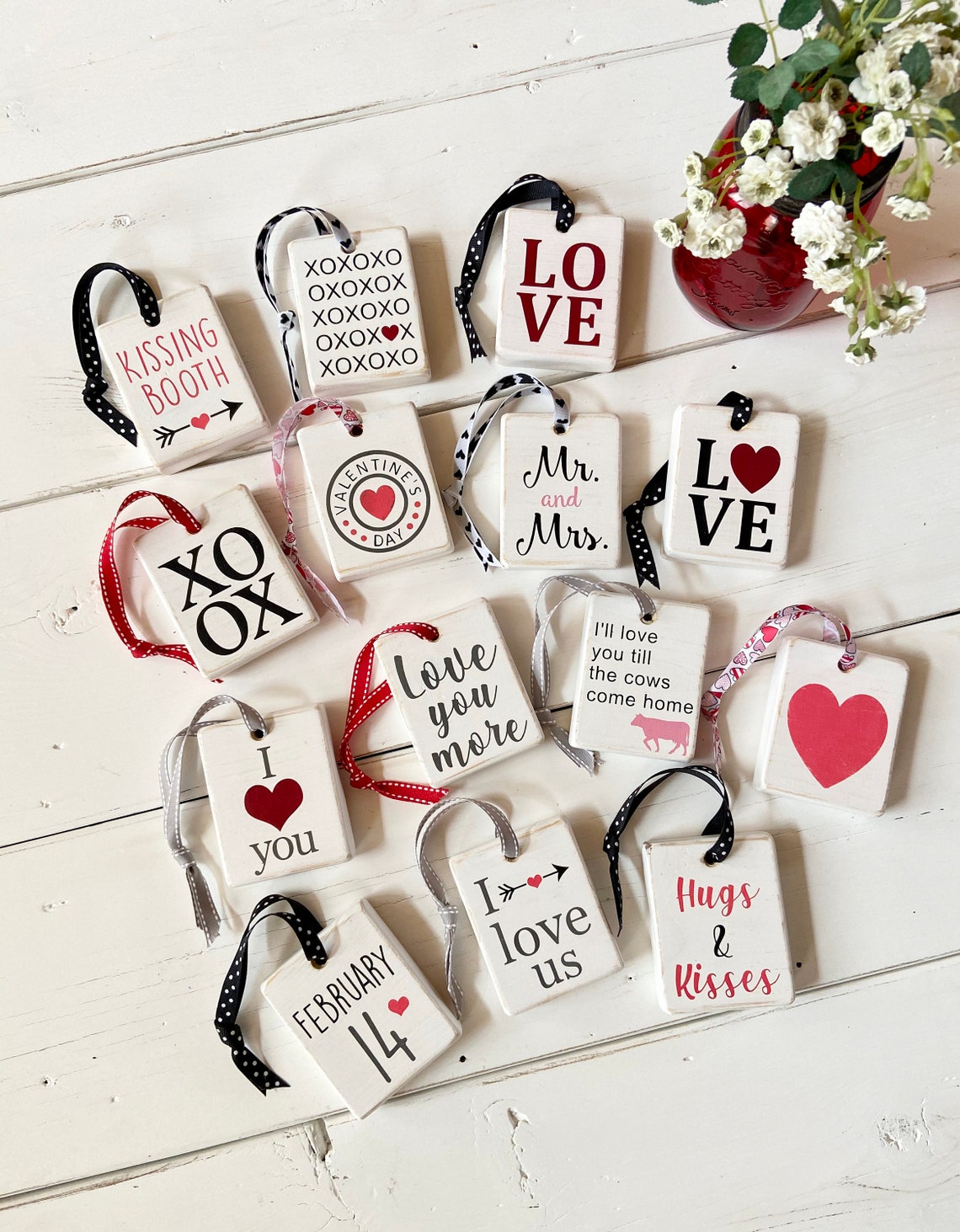 Mini Wood Signs for Valentine's Day Rustic Valentine Mini | Etsy