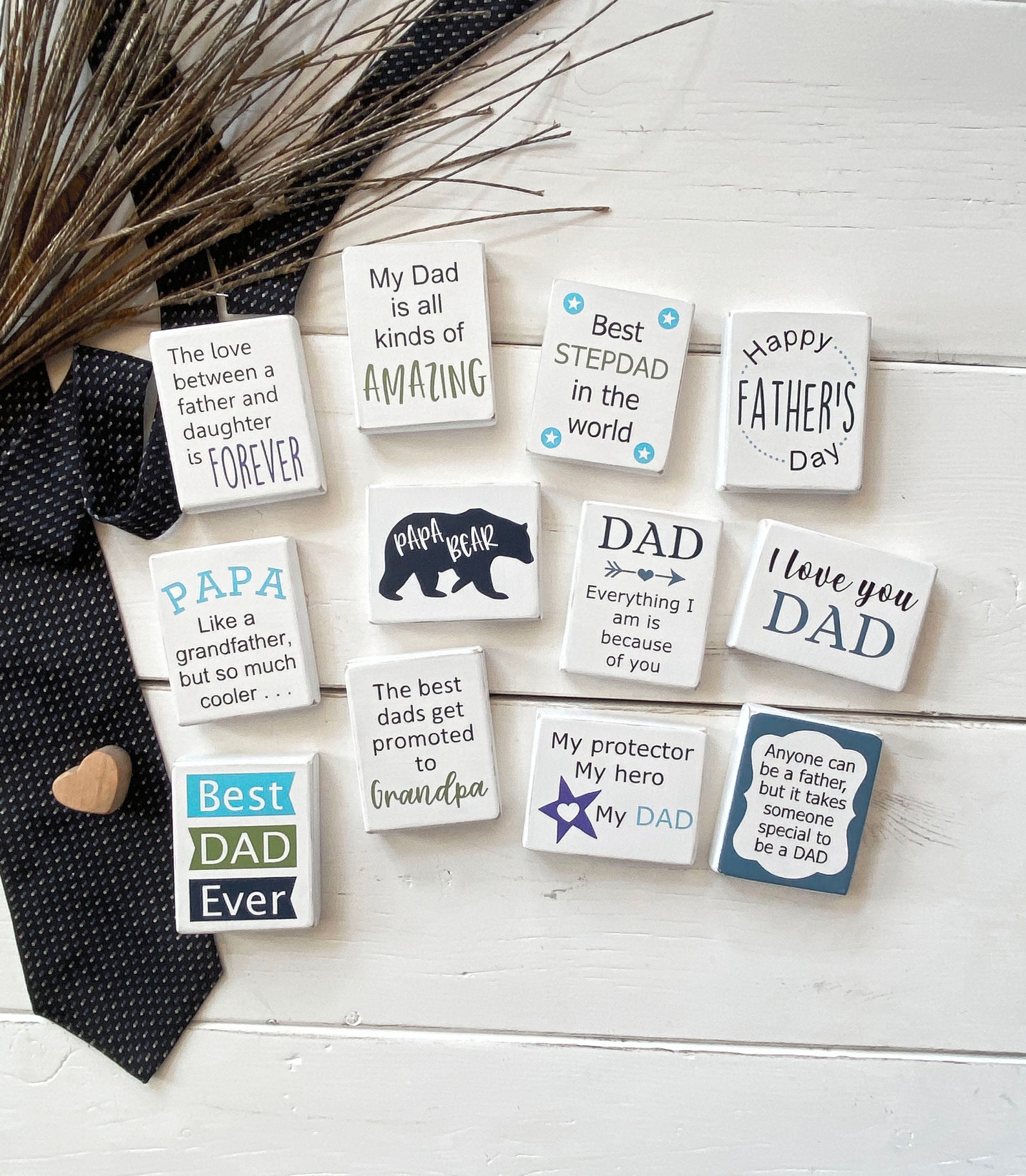 Father's Day Mini Wood Signs Rustic Mini Signs for Dad - Etsy