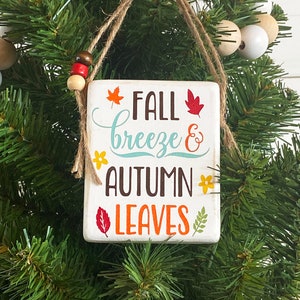 Fall Mini Wood Signs, Rustic Fall Ornaments, Farmhouse Style Fall Mini ...