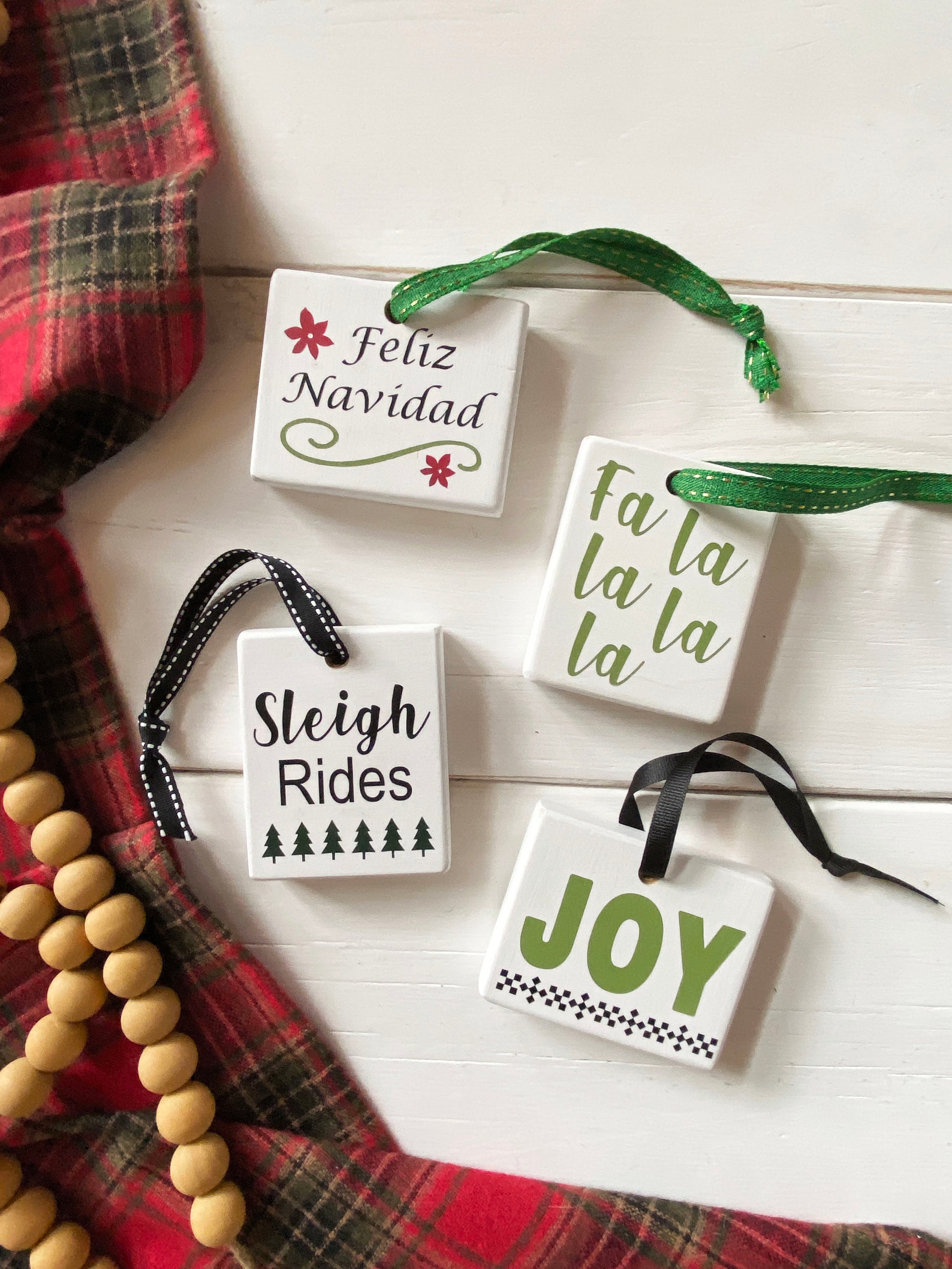 Christmas Mini Wood Signs Christmas Tiered Tray Decor - Etsy