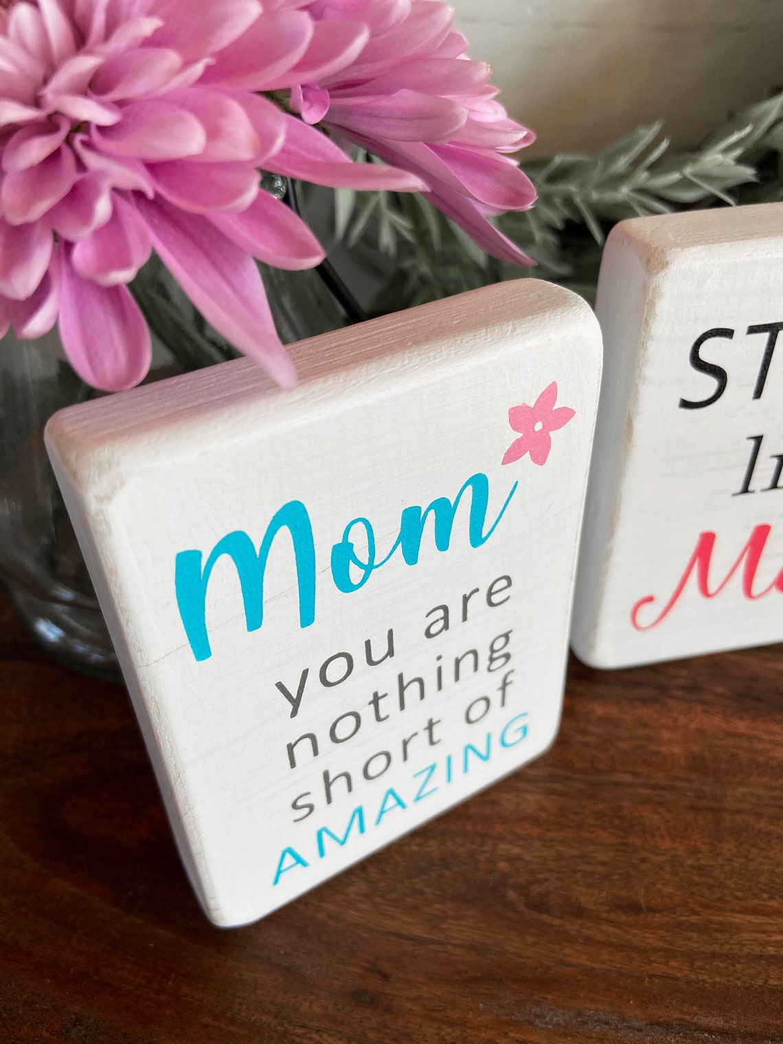 Mother's Day mini wood signs Small rustic wood signs for | Etsy
