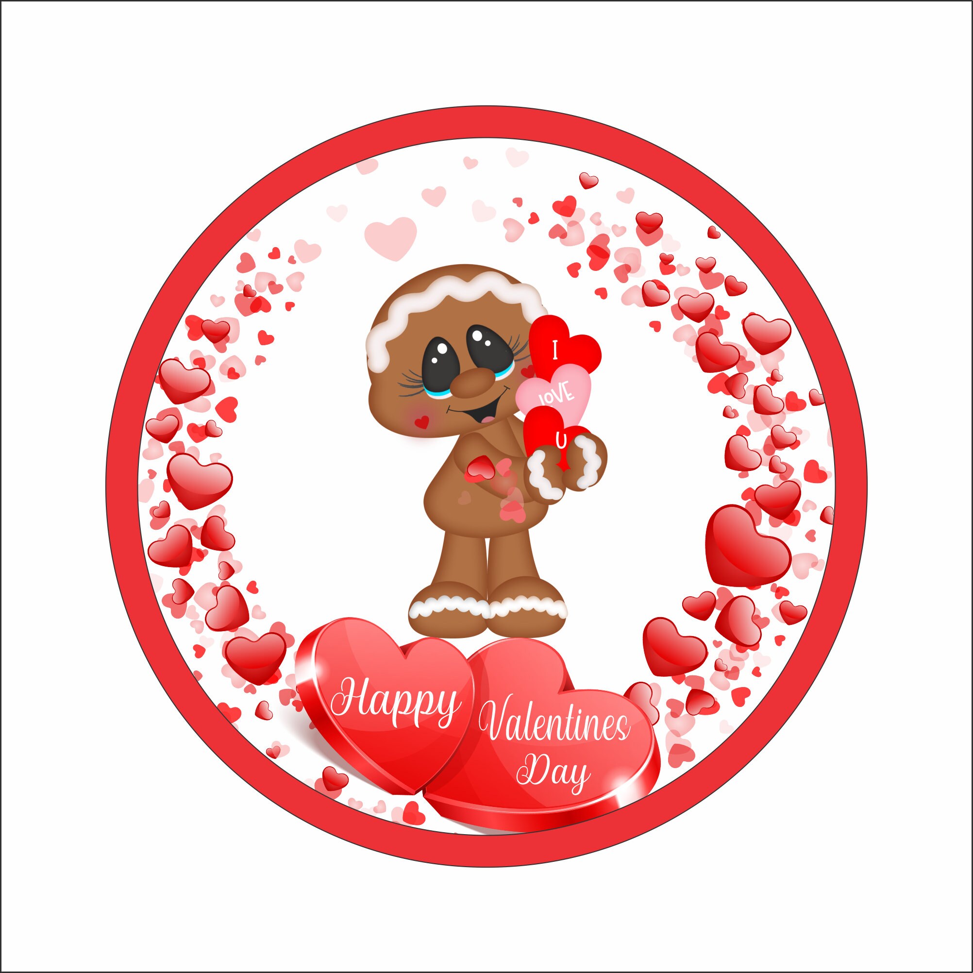 Gingerbread Valentines Day Sign, Valentines Day Sign, Gingerbread Decor ...