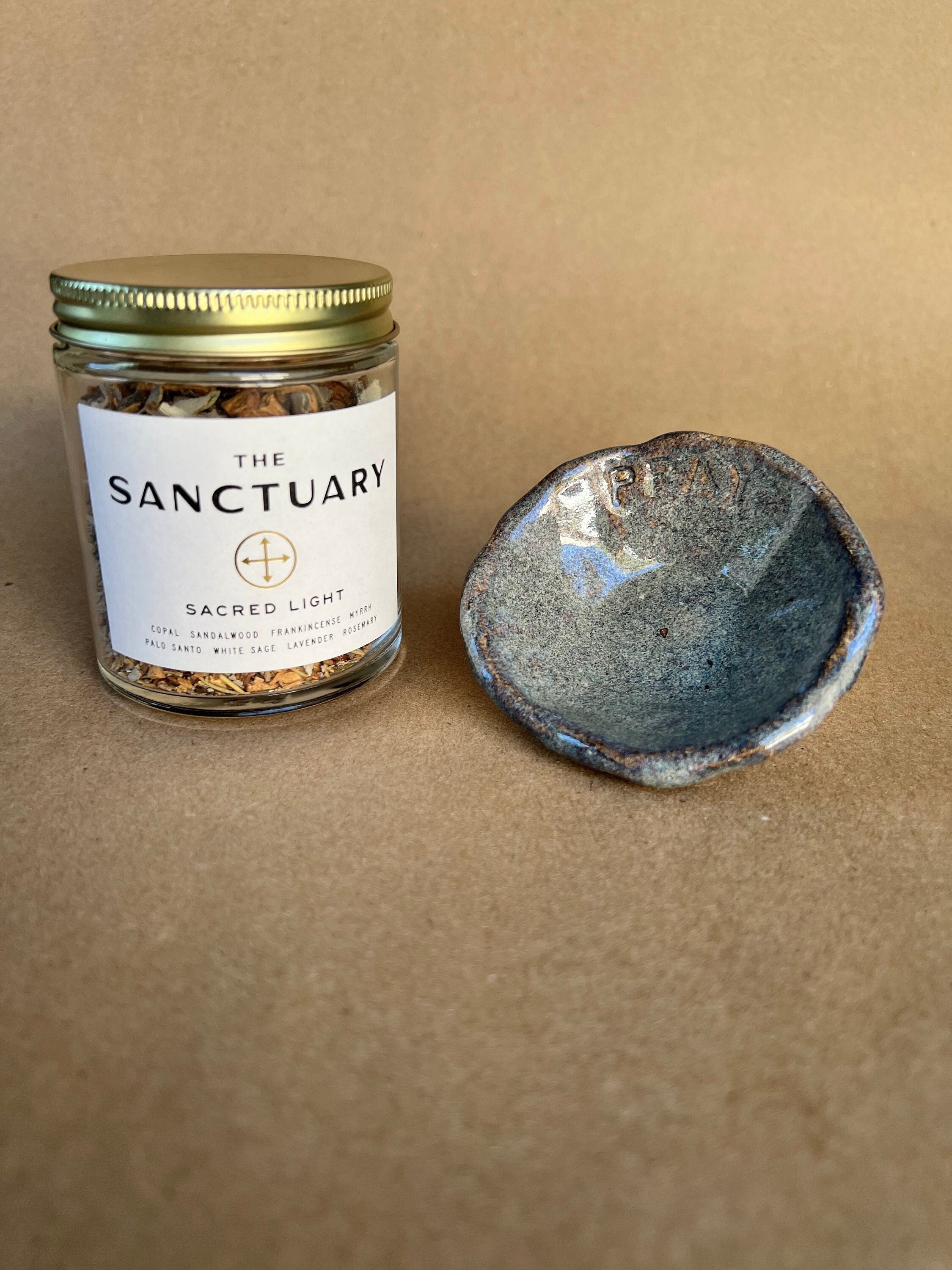 Sacred Light With Hand-Made PRAY Burning Pot Set — THE SANCTUARY