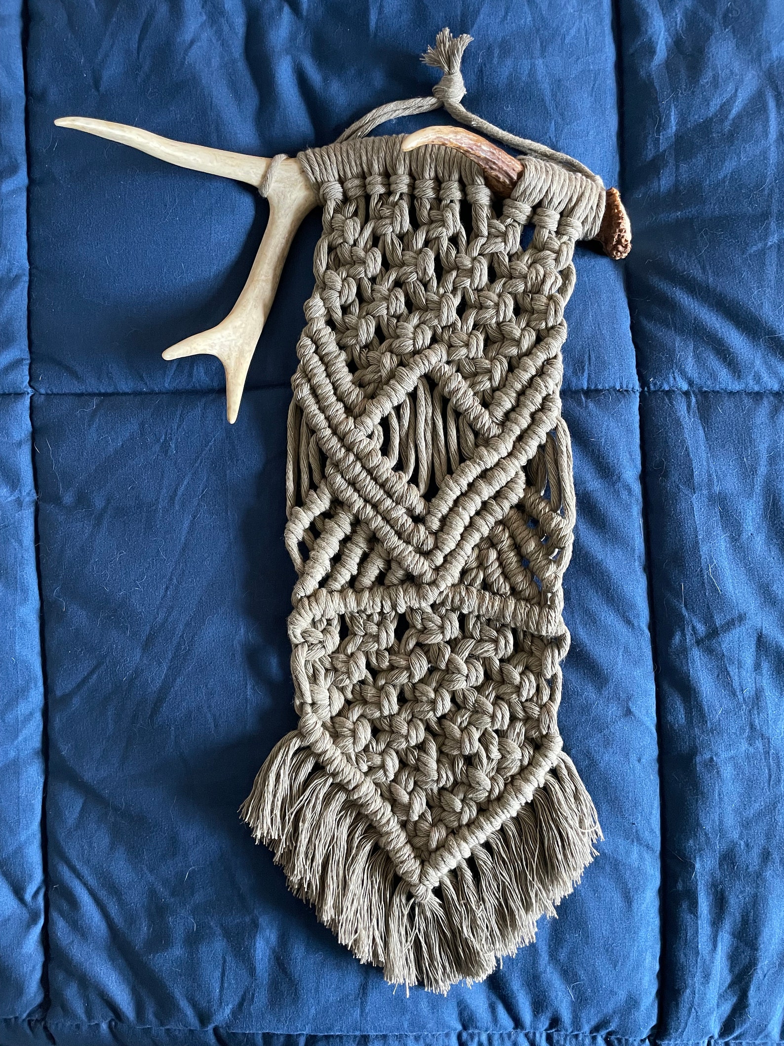 Antler Macrame Wall Hanger - Etsy