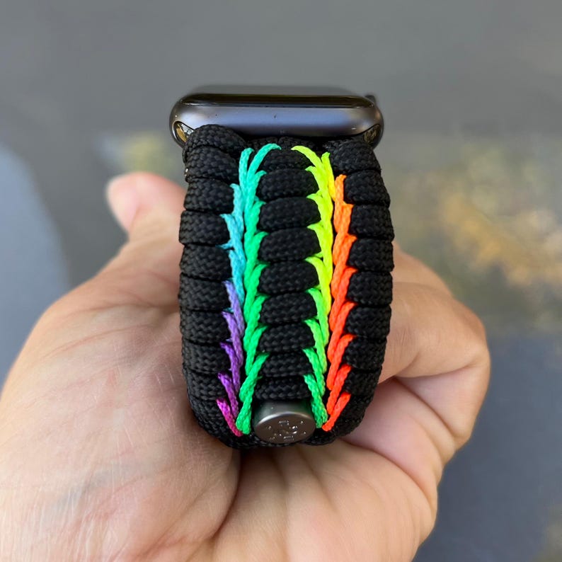 Personalized Paracord Watch Band for Apple Watch Series 1-11, Ultra ...
