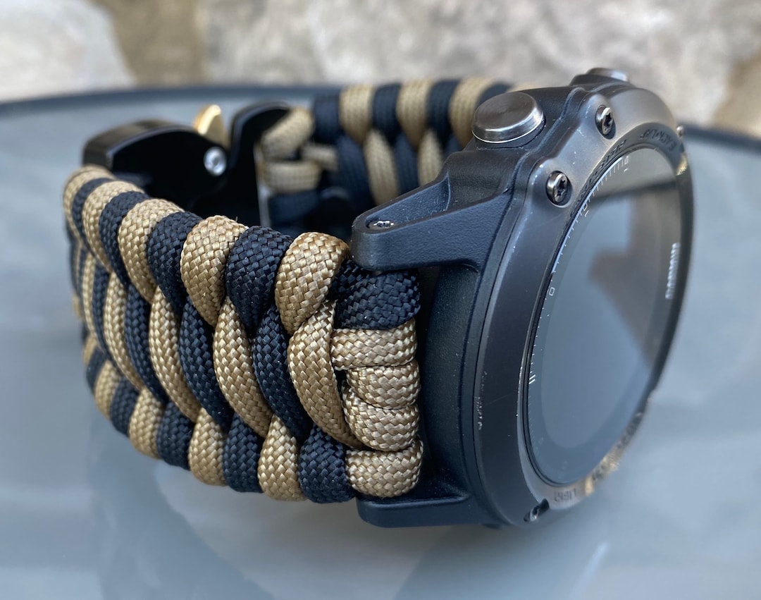 Paracord Watchband for Garmin Fenix, MARQ, Tactix, Quatix, Approach S60 ...