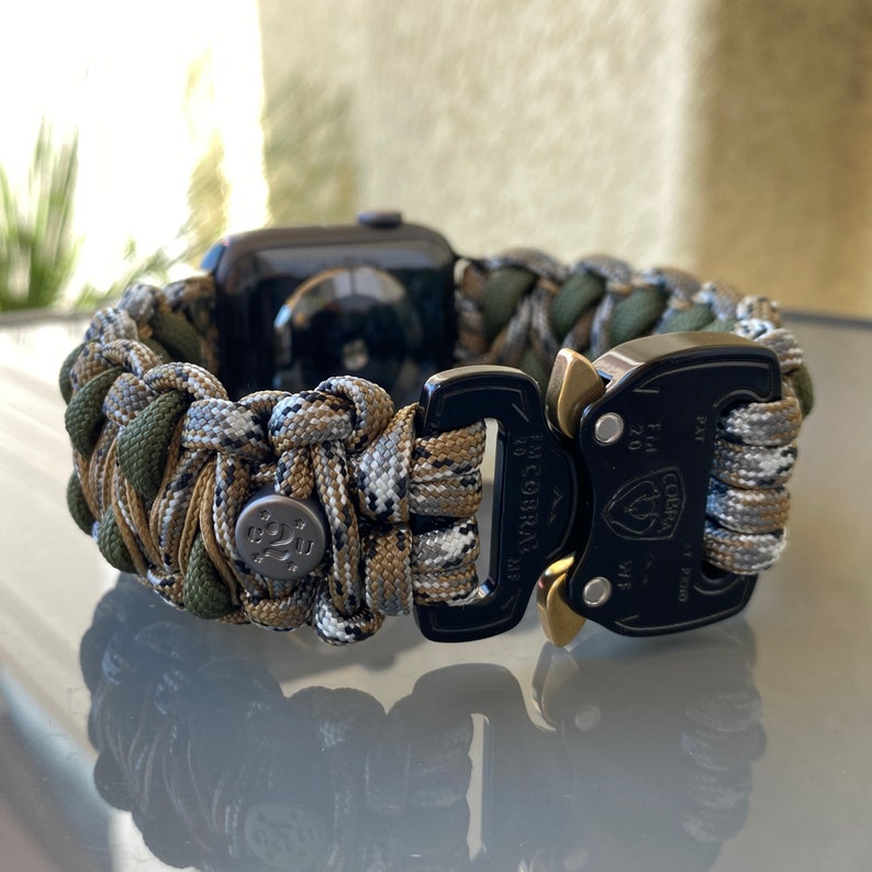 Personalized Paracord Apple Watch Band, USA Made - Etsy