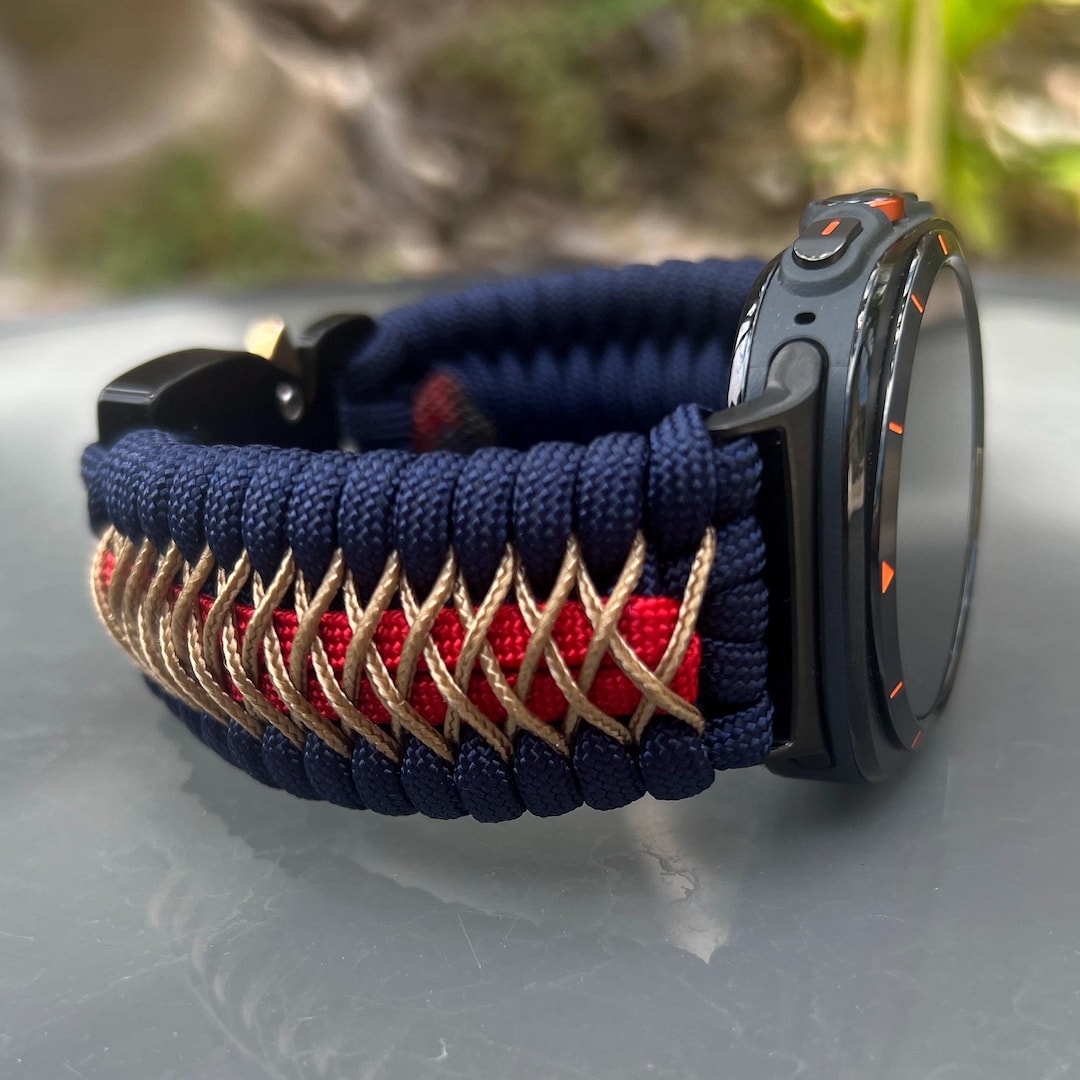 Personalized Paracord Watch Band Compatible With Samsung Galaxy Watch ...