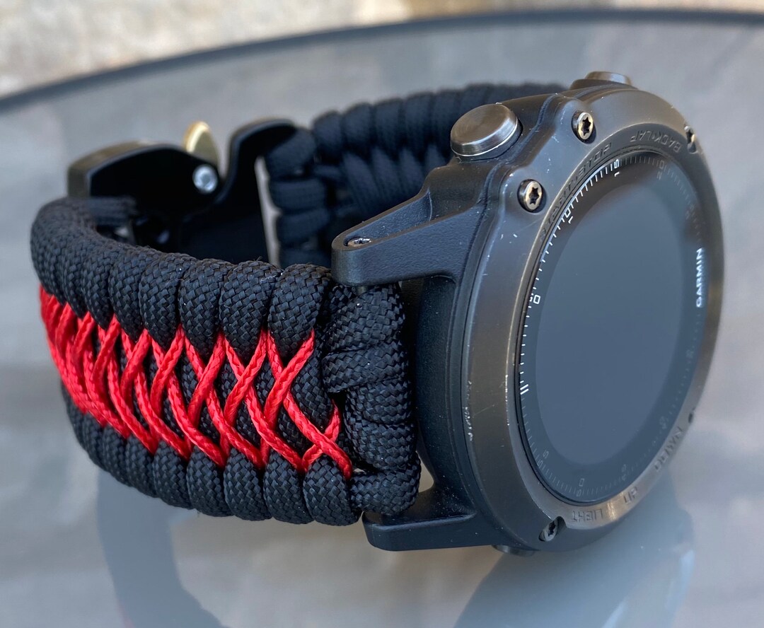 Paracord Watch Band for Garmin Fenix, MARQ, Tactix, Quatix, Approach ...