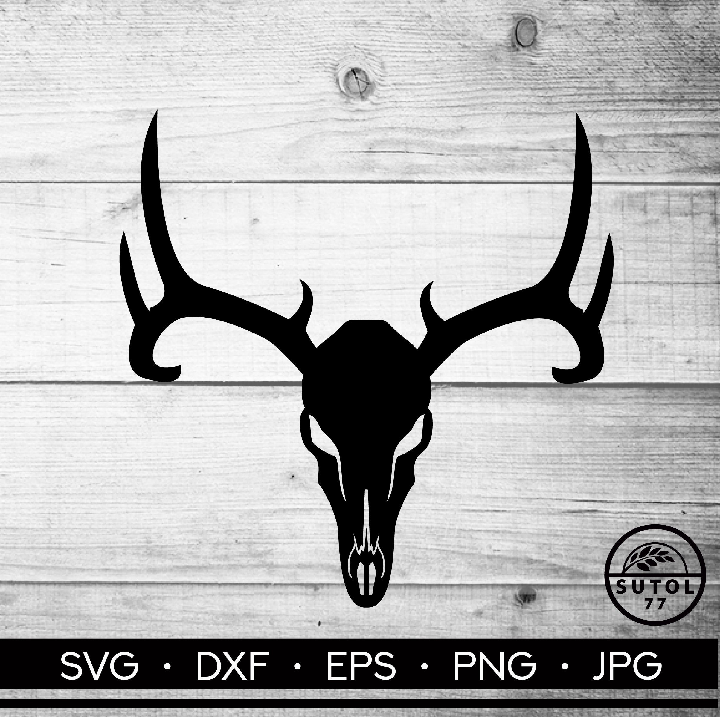 Deer Skull Svg Dxf Eps Png Jpg Digital Graphic Vinyl - Etsy