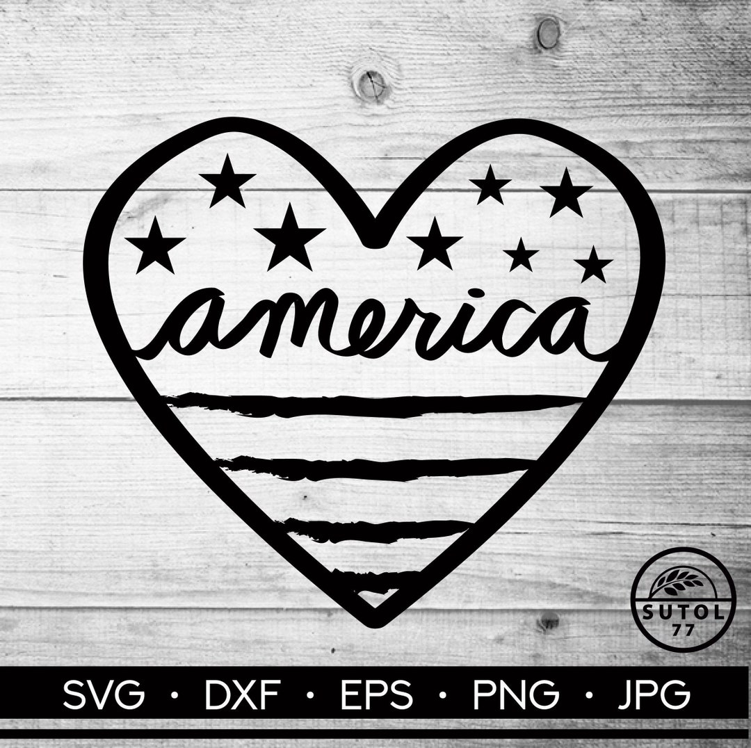 America Svg Dxf Eps Png Jpg Digital Graphic Vinyl Cut - Etsy