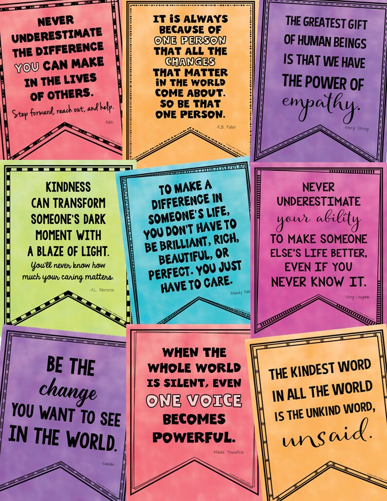 Kindness and Compassion Quotes - Banners - Etsy