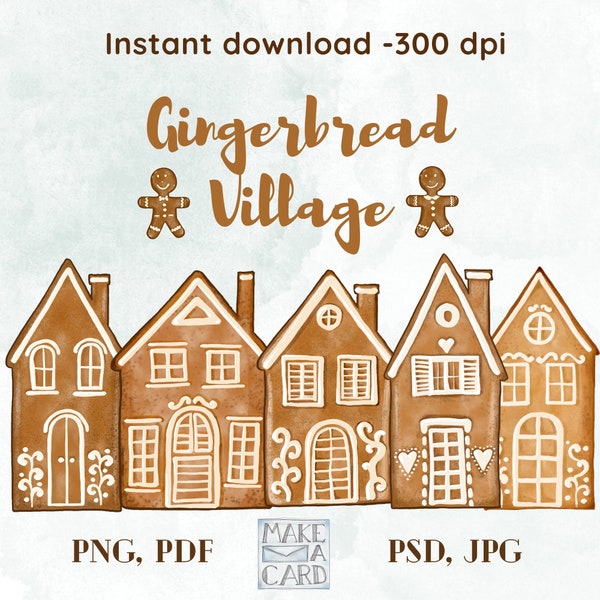 Gingerbread Village - Etsy