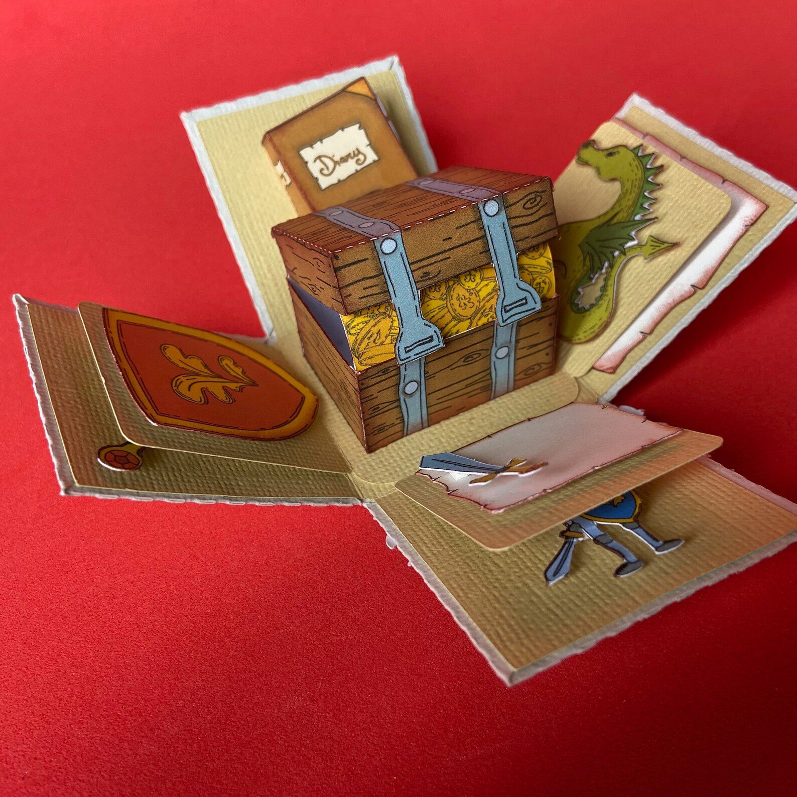 Treasure Castle Explosion Box Template Printable Ready for Manual and ...