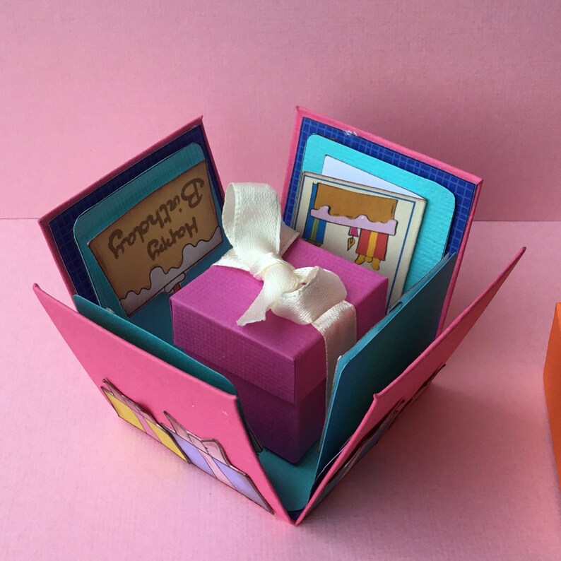 Happy Birthday Explosion Box Template for Manual E Machine Cutter - Etsy