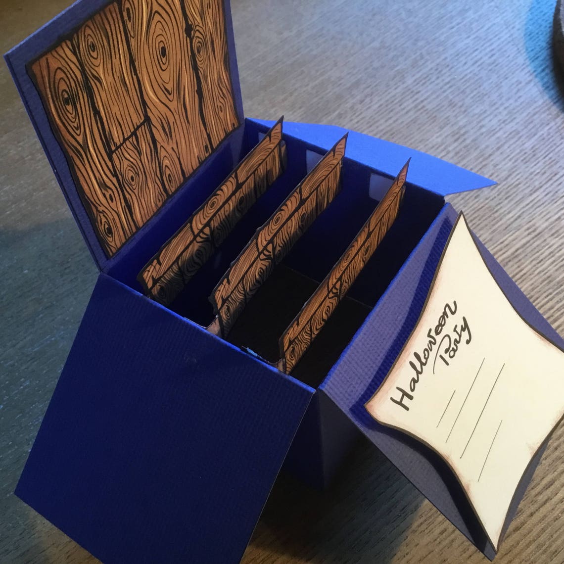 Skeleton Card Halloween 3D Card Template Print & Make | Etsy