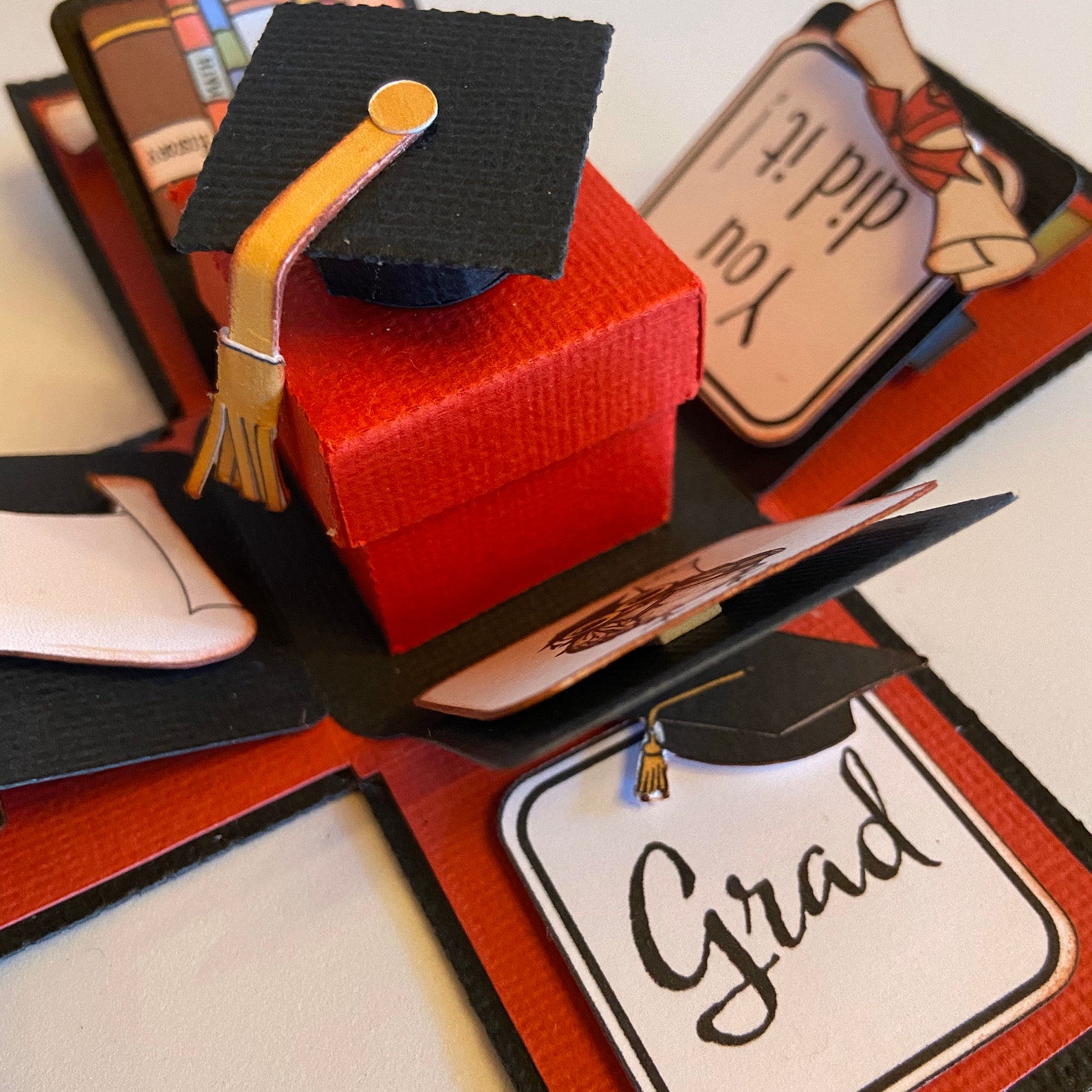 Graduation Explosion Box Template Instant Download Ready for Manual and ...